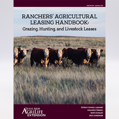 Ranchers' Agricultural Leasing Handbook: Grazing, Hunting, and Livestock Leases | Publications ...