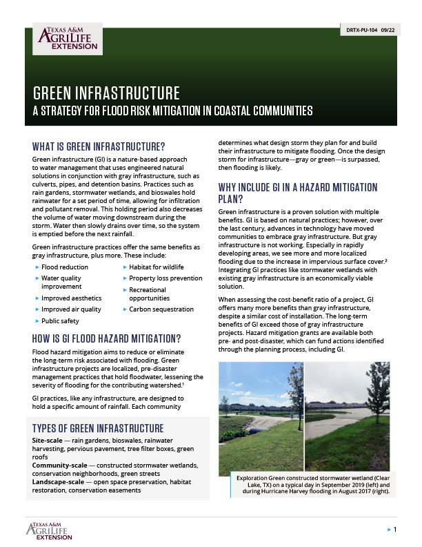 Green Infrastructure: A Strategy for Flood Risk Mitigation in Coastal ...