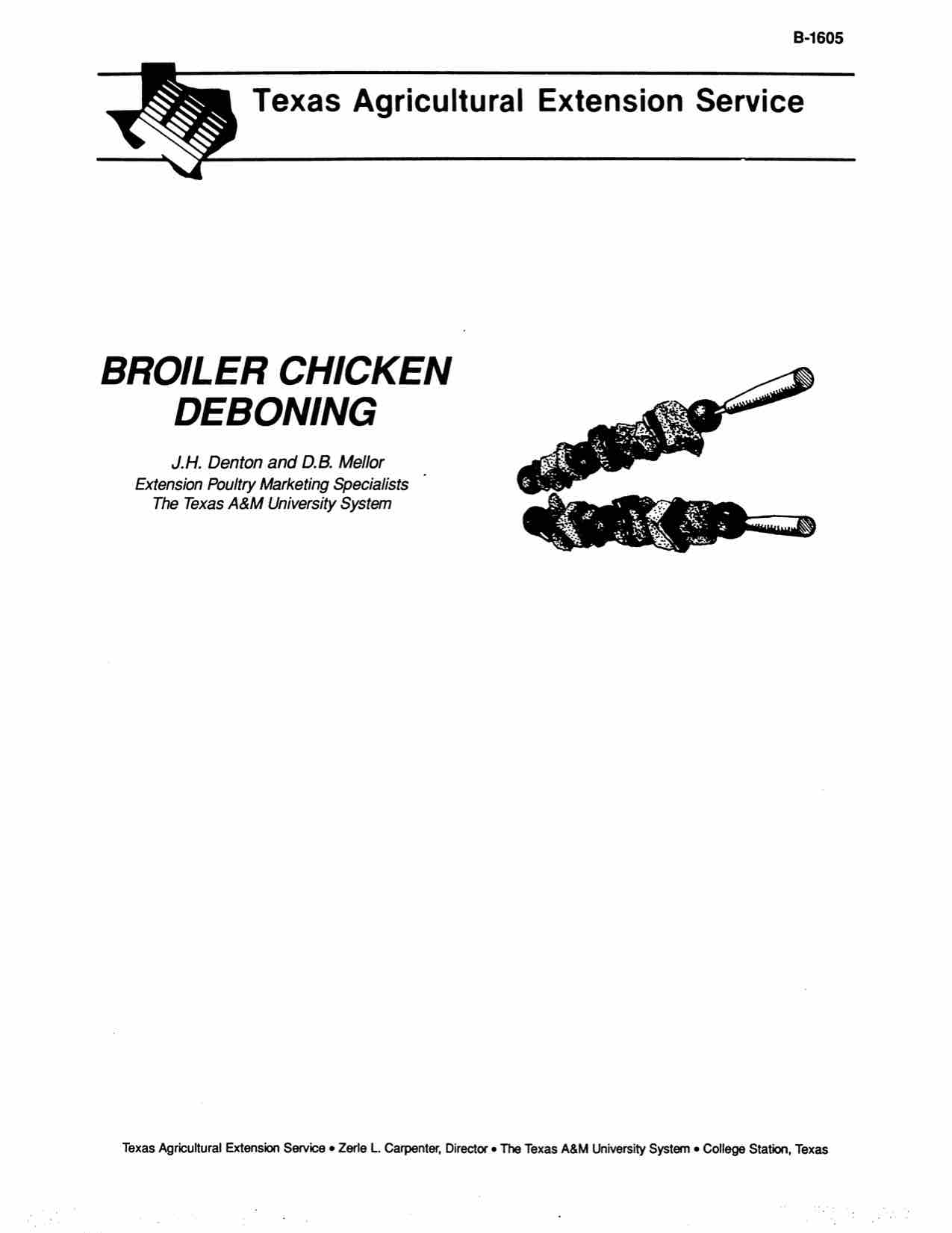 Broiler Chicken Deboning | Publications | AgriLife Learn