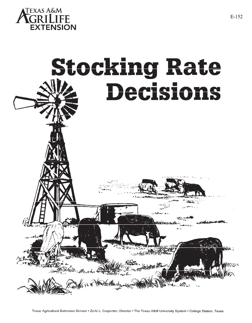 Stocking Rate Decisions | Publications | AgriLife Learn