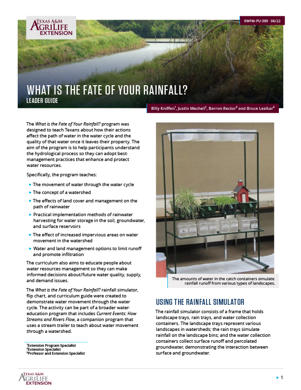 What is the Fate of Your Rainfall? Leader Guide | Publications ...