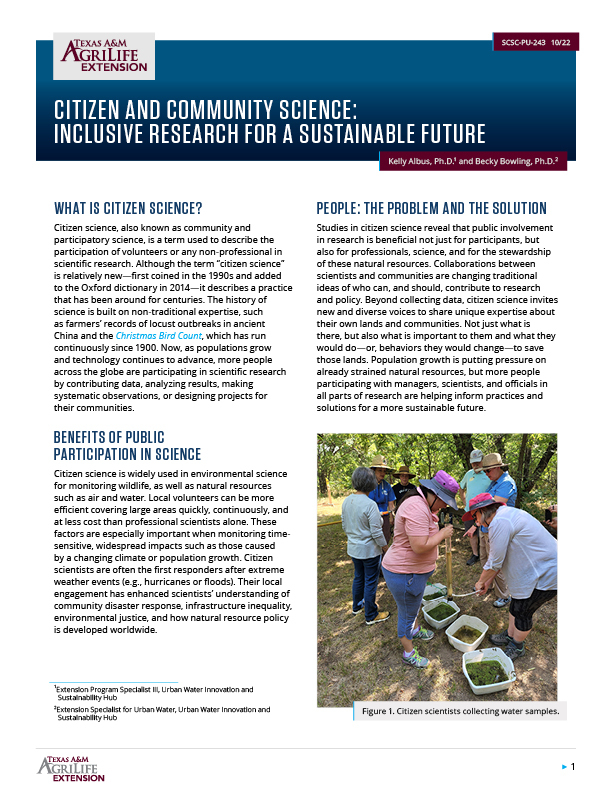 Citizen and Community Science: Inclusive Research for a Sustainable ...